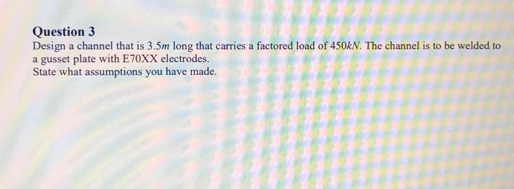 Solved Question 3 Design a channel that is 3.5 m long that | Chegg.com