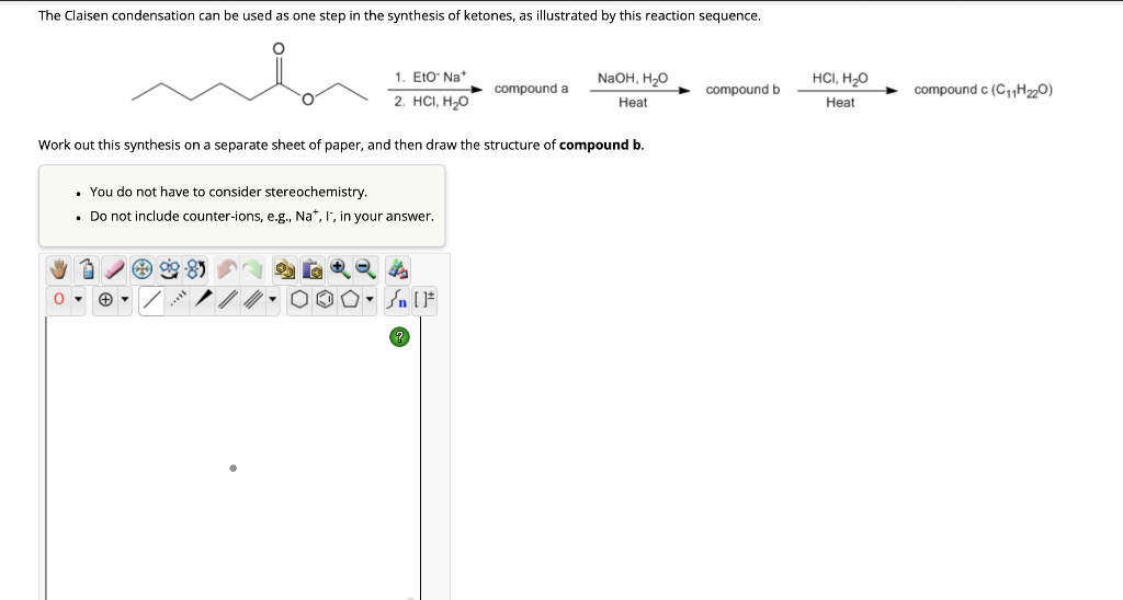 Solved 2. HClH2O 1. EtO−Na+→ compound a Work out this | Chegg.com