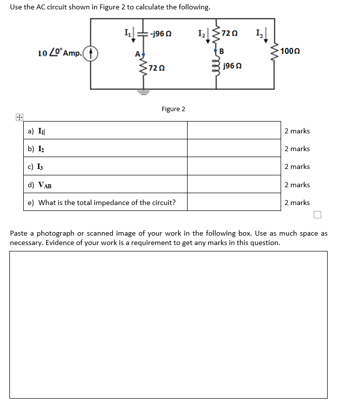 Solved Use the AC circuit shown in Figure 2 to calculate the | Chegg.com