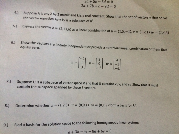 Solved 2a +7b+ c-9d- 4.) Suppose A is any 2 by 2 matrix and | Chegg.com