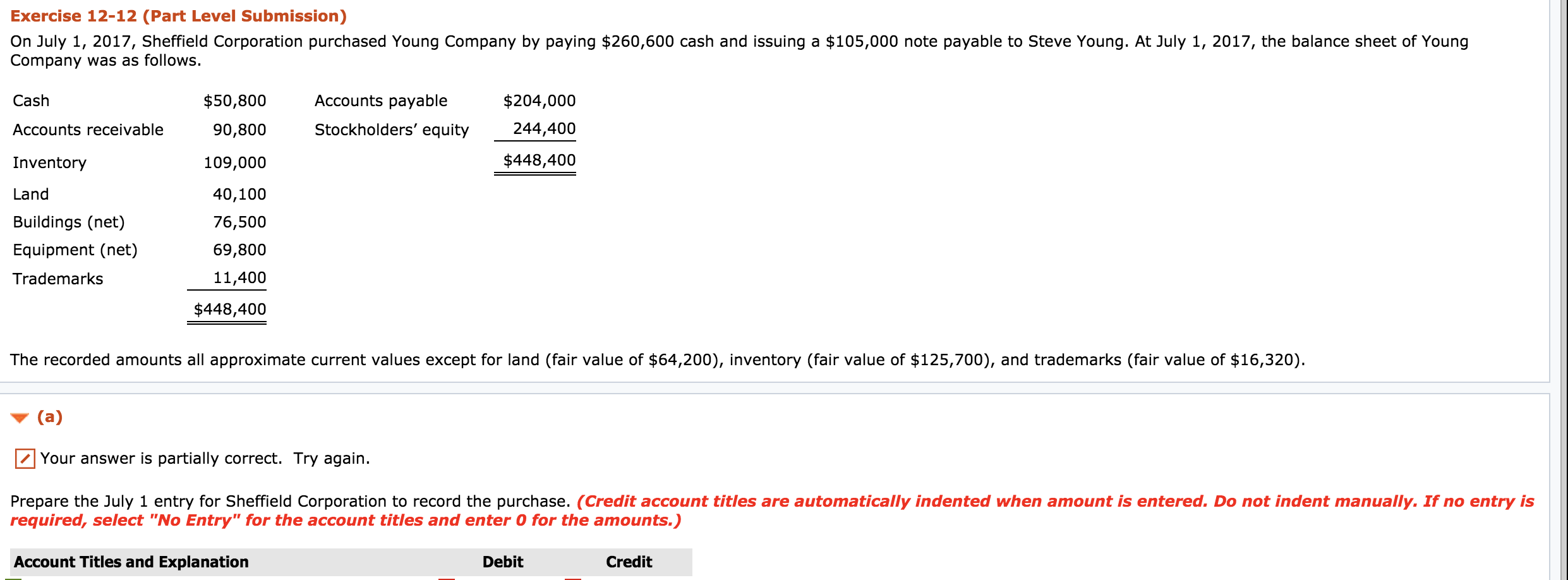 Solved Exercise 12-12 (Part Level Submission) On July 1, | Chegg.com