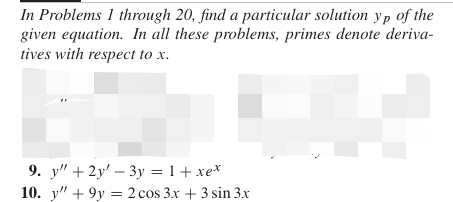 Solved In ﻿Problems 1 ﻿through 20, ﻿find a particular | Chegg.com