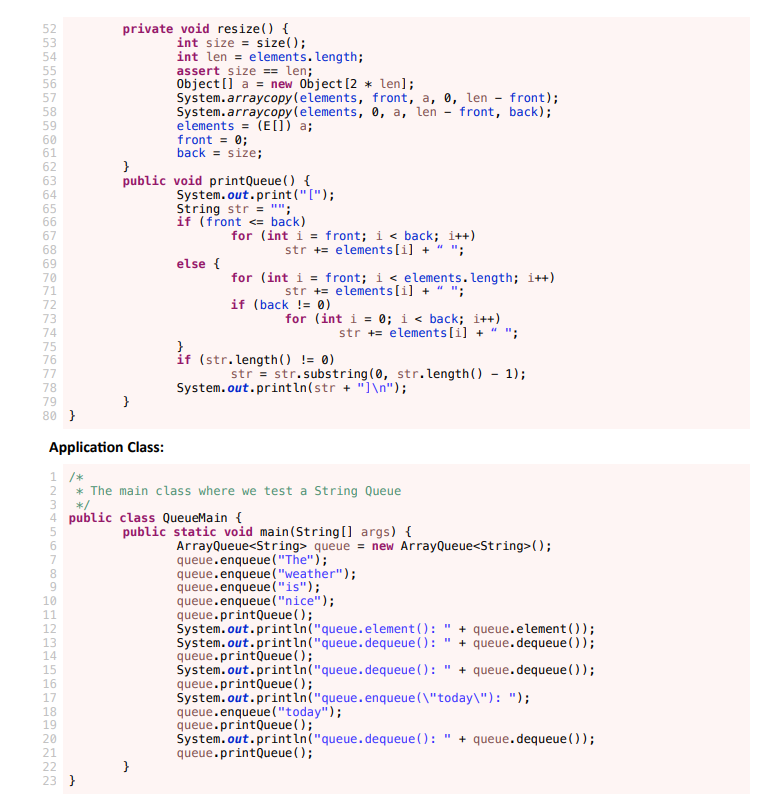 Solved 1- Write displayQueue(Queue queue) method, which | Chegg.com