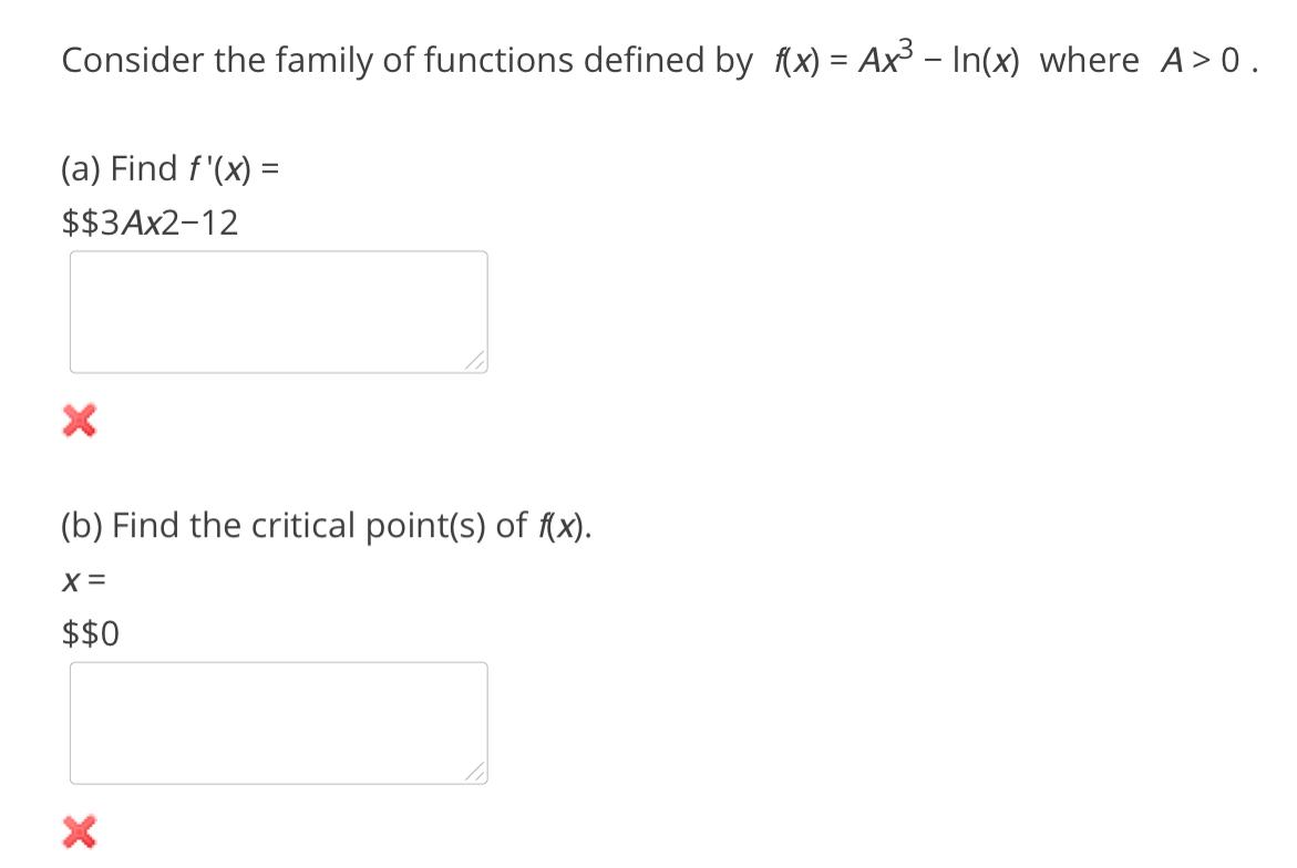 Solved Consider the family of functions defined by f(x) = | Chegg.com