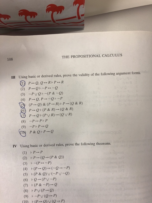 Solved 108 THE PROPOSITIONAL CALCULUS III Using basic or | Chegg.com