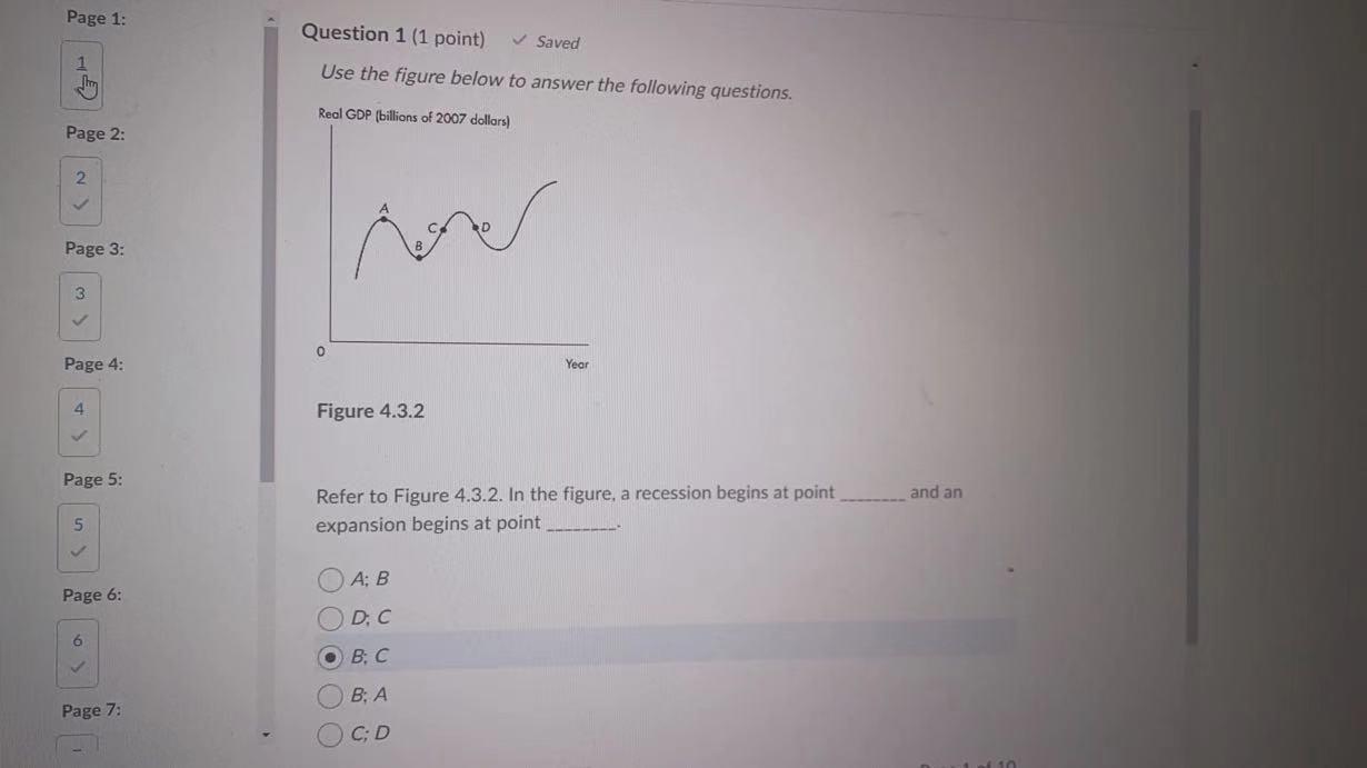 Solved Page 1: Question 1 (1 point) Saved Use the figure | Chegg.com