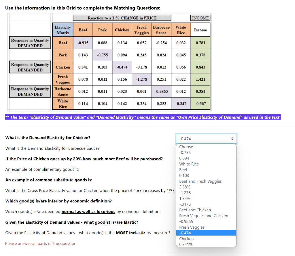 Solved Use the information in this Grid to complete the | Chegg.com