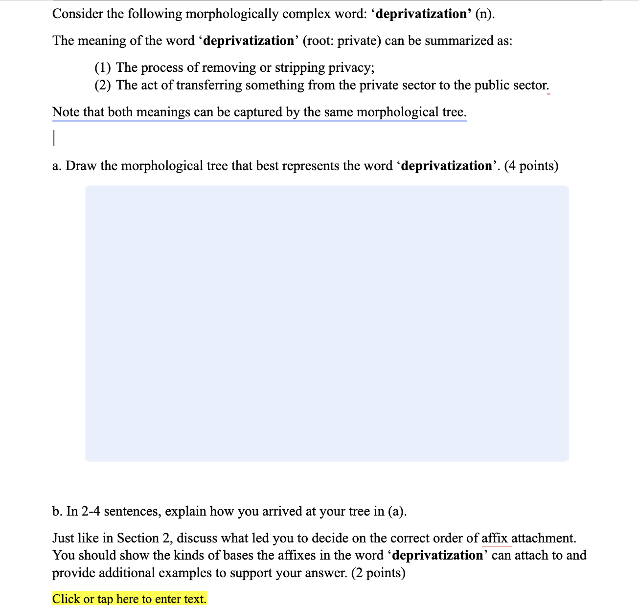 Consider the following morphologically complex word: | Chegg.com