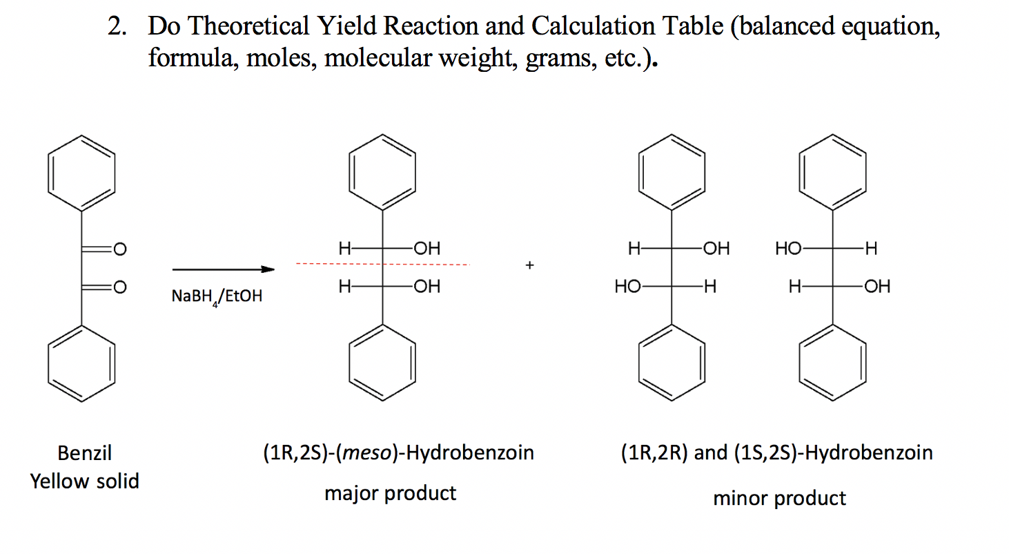 Solved 2. Do Theoretical Yield Reaction and Calculation | Chegg.com