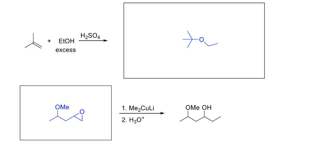Solved H2SO4 + EtOH excess OMe 1. Me2CuLi OMe OH 2. H30 | Chegg.com
