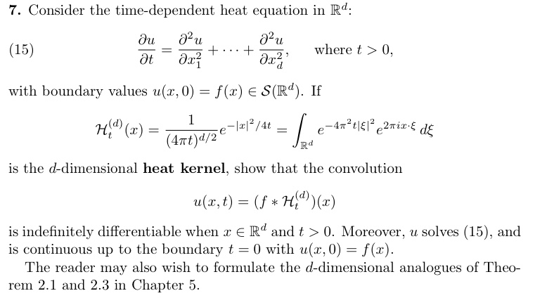 Solved ди au 7. Consider the time-dependent heat equation in | Chegg.com
