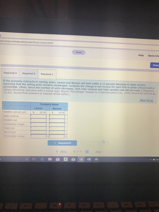 Solved 6 Help Save & Exit Submit Check my work Arnold Vimka | Chegg.com