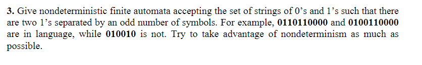 Solved 3. Give nondeterministic finite automata accepting | Chegg.com