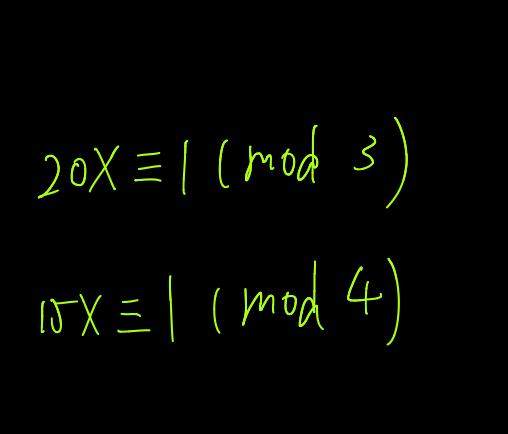 Solved = 20x = 1 (mod 3) 1JXE| ( mod 4) | Chegg.com