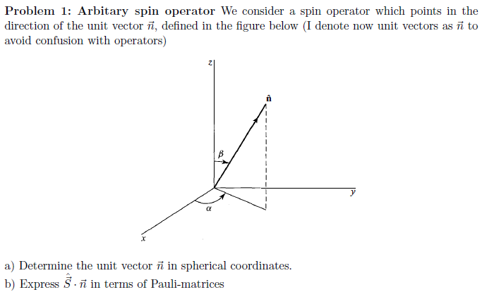 Solved Problem 1: Arbitary spin operator We consider a spin | Chegg.com