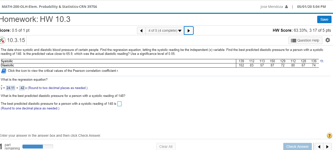 Solved MATH-200-OLH-Elem. Probability & Statistics-CRN 39756 | Chegg.com