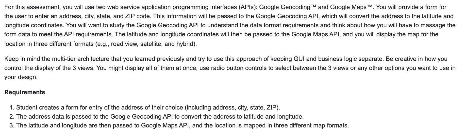 Solved For this assessment, you will use two web service | Chegg.com