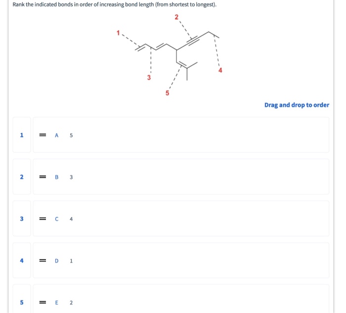 Solved Rank the indicated bonds in order of increasing bond | Chegg.com