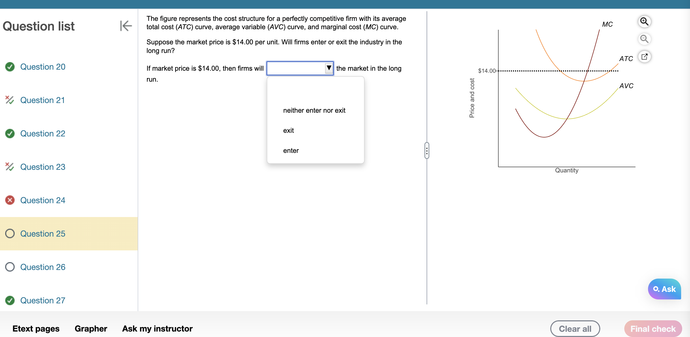 Solved uestion list Question 20 Question 21 Question 22 | Chegg.com