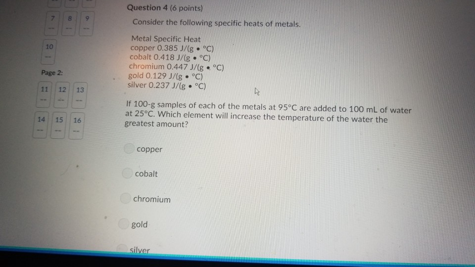 Solved Question 4 (6 points) Consider the following specific | Chegg.com