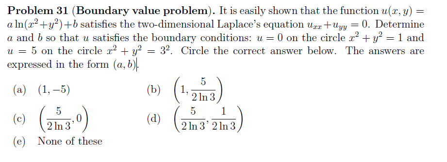Solved = u Problem 31 (Boundary value problem). It is easily | Chegg.com