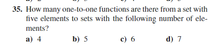 Solved 35. How many one-to-one functions are there from a | Chegg.com