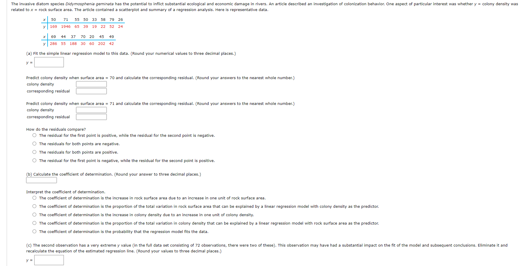 Solved The invasive diatom species Didymosphenia geminata | Chegg.com