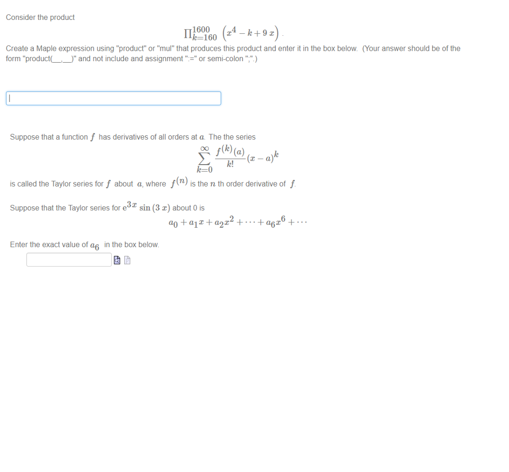 Solved i have some math questions about calculus(maple) | Chegg.com