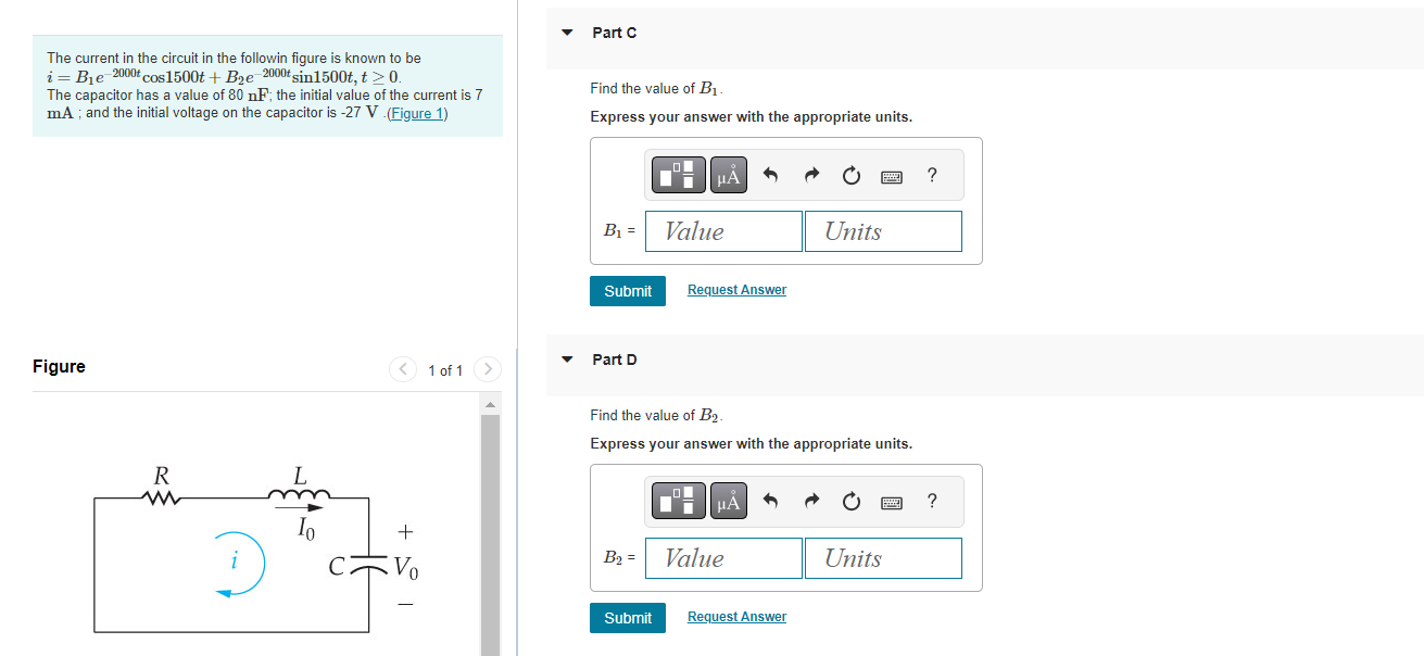 Solved The current in the circuit in the followin figure is | Chegg.com