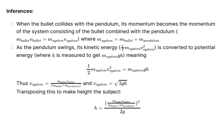 Solved Inferences:When the bullet collides with the | Chegg.com