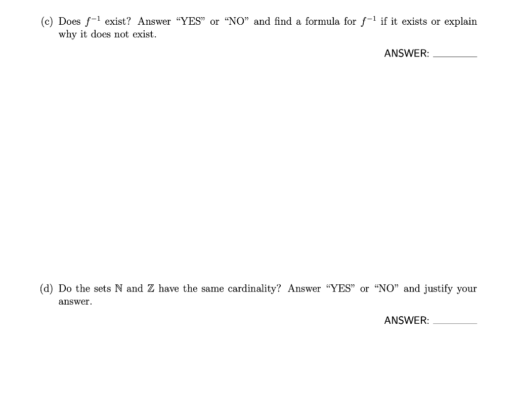 Solved 2. (3+3+3+3 pts) Let a function f:N Z be defines by | Chegg.com Solved 2. (3+3+3+3 pts) Let a function f:N Z be defines by | Chegg.com