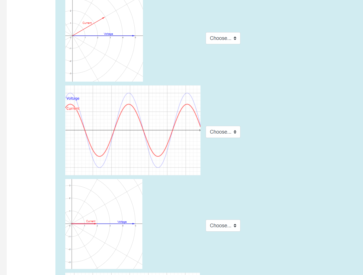 Solved In each diagram is the current leading, lagging or | Chegg.com
