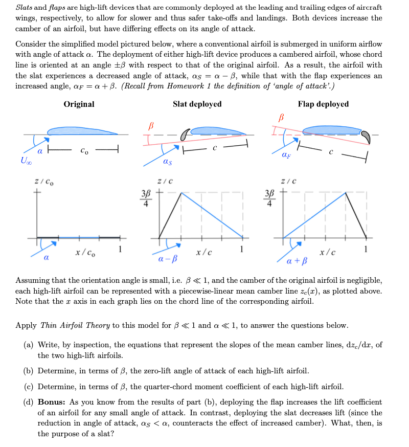 Slats and flaps are high-lift devices that are | Chegg.com