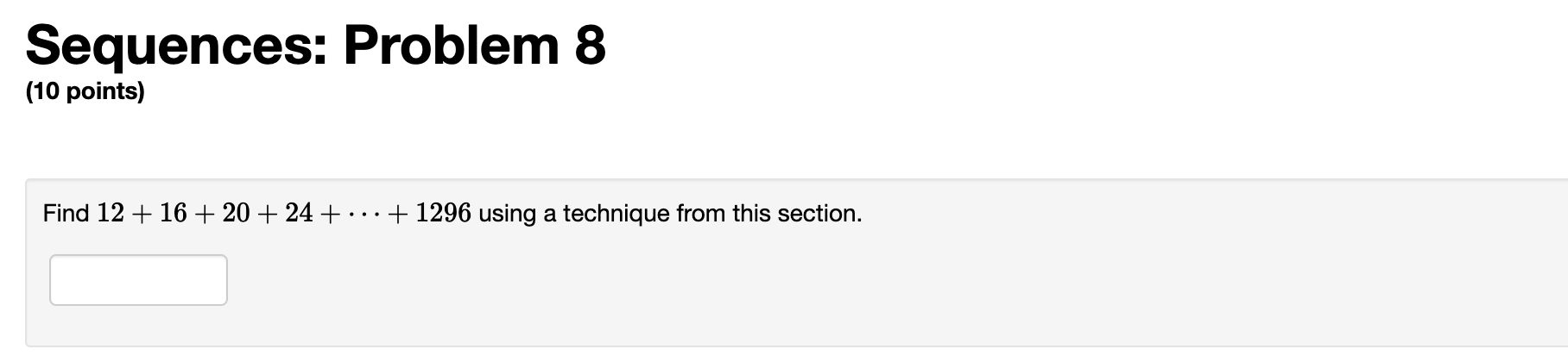Solved Sequences: Problem 8 (10 points) Find | Chegg.com Solved Sequences: Problem 8 (10 points) Find | Chegg.com