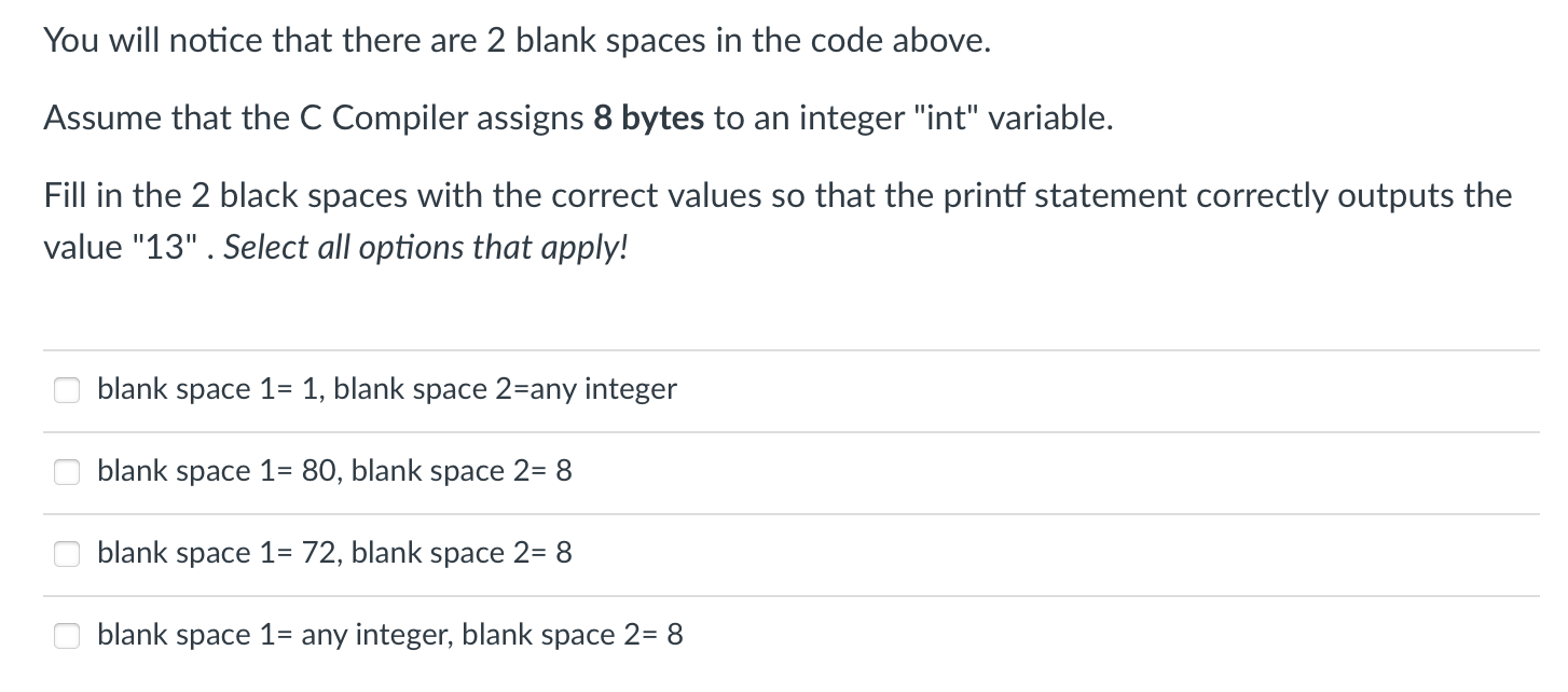 Solved Consider the C code shown below: \#include 〈stdio.h〉 | Chegg.com