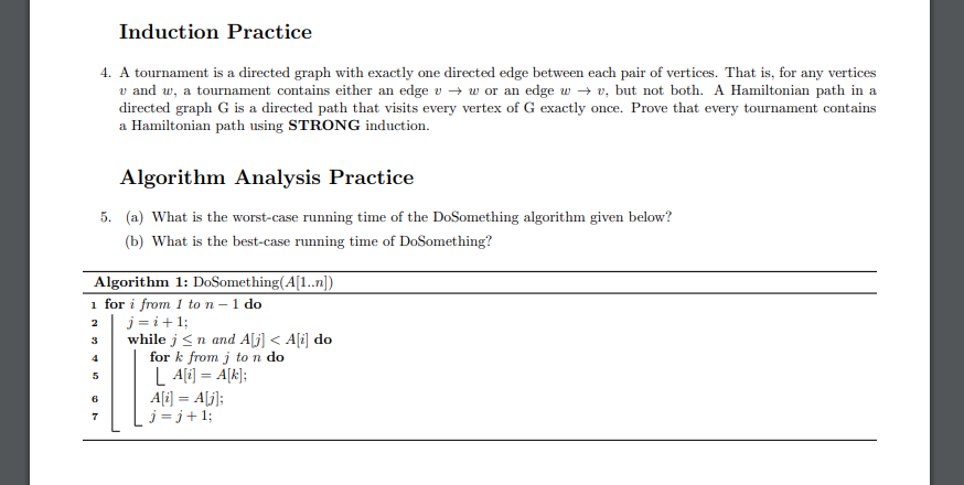 Solved 4. A tournament is a directed graph with exactly one | Chegg.com