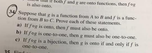 Solved Suppose g is a function from A to B and f is a | Chegg.com