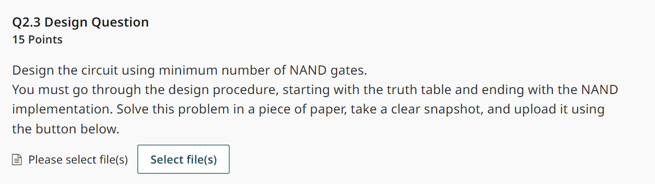 Solved Q2.3 Design Question 15 Points Design the circuit | Chegg.com