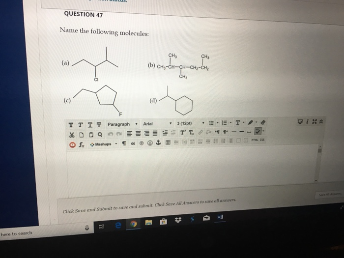 Solved Name the following molecules: CH3 (b) | Chegg.com