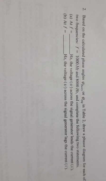 Solved f = 8000 Hz f = f (theory) Table 2 Comparison of exp | Chegg.com