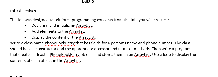 Solved Lab ObjectivesThis lab was designed to reinforce | Chegg.com