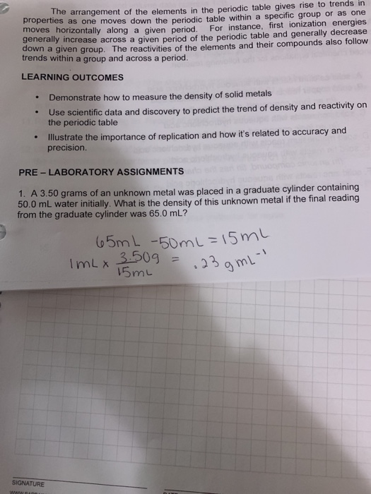 Solved Just want to double check my pre lab question & | Chegg.com
