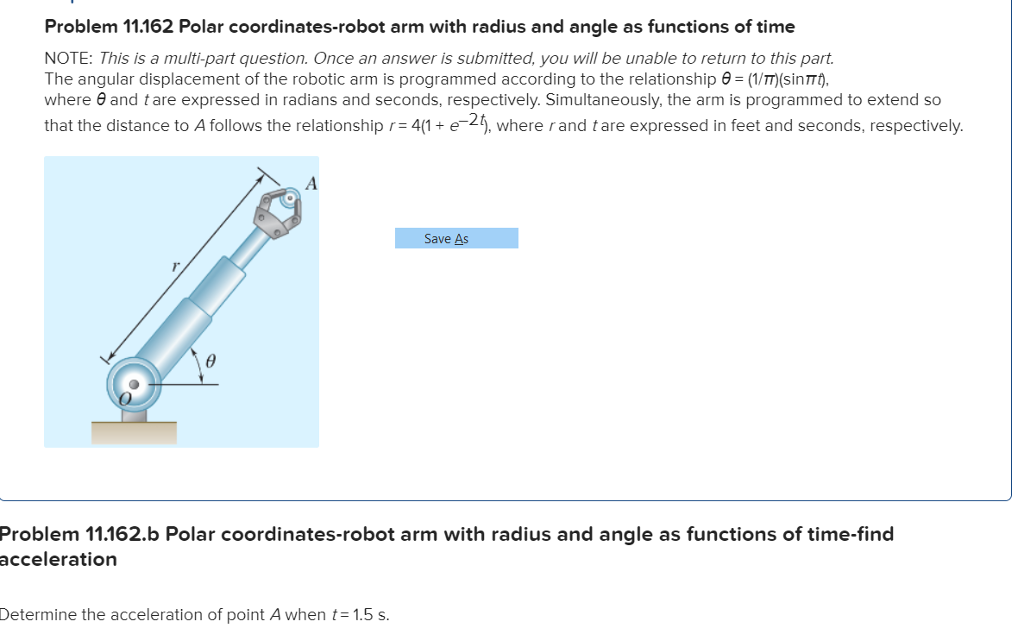 Solved Polar Coordinates robotic arm with radius and angle | Chegg.com