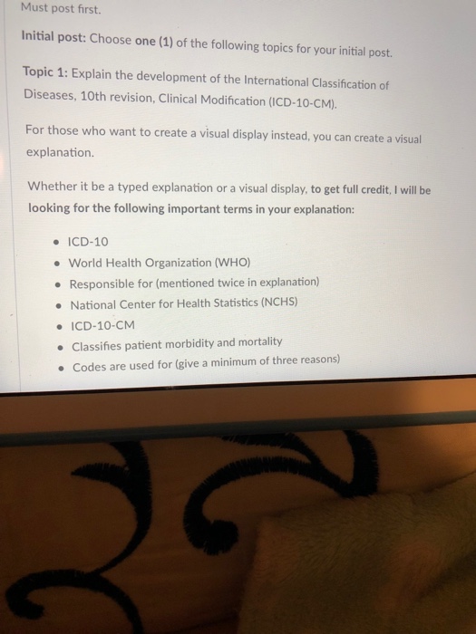 Solved Must post first. Initial post: Choose one (1) of the | Chegg.com