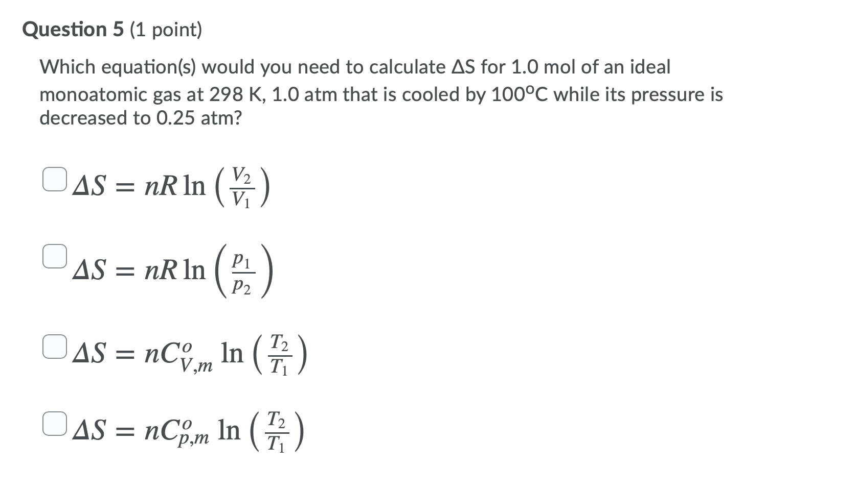 Solved Select ALL the TRUE statements about the Clausius | Chegg.com