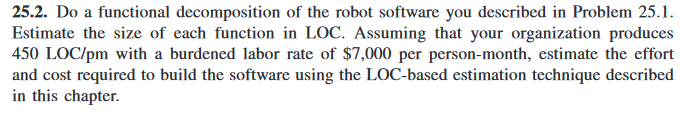 Solved 25.2. Do a functional decomposition of the robot | Chegg.com