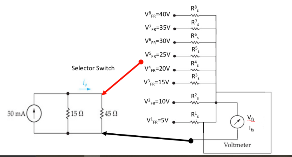 Solved The figure below shows a multi-range voltmeter | Chegg.com