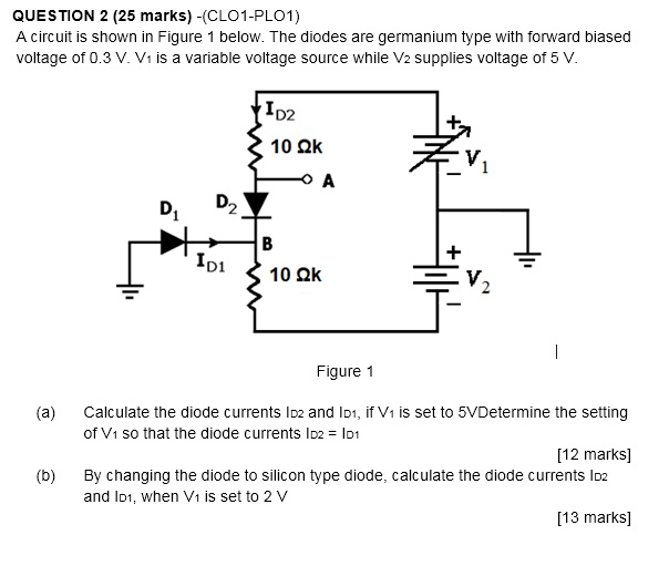 Solved QUESTION 2 (25 marks) - (CLO1-PLO1) A circuit is | Chegg.com