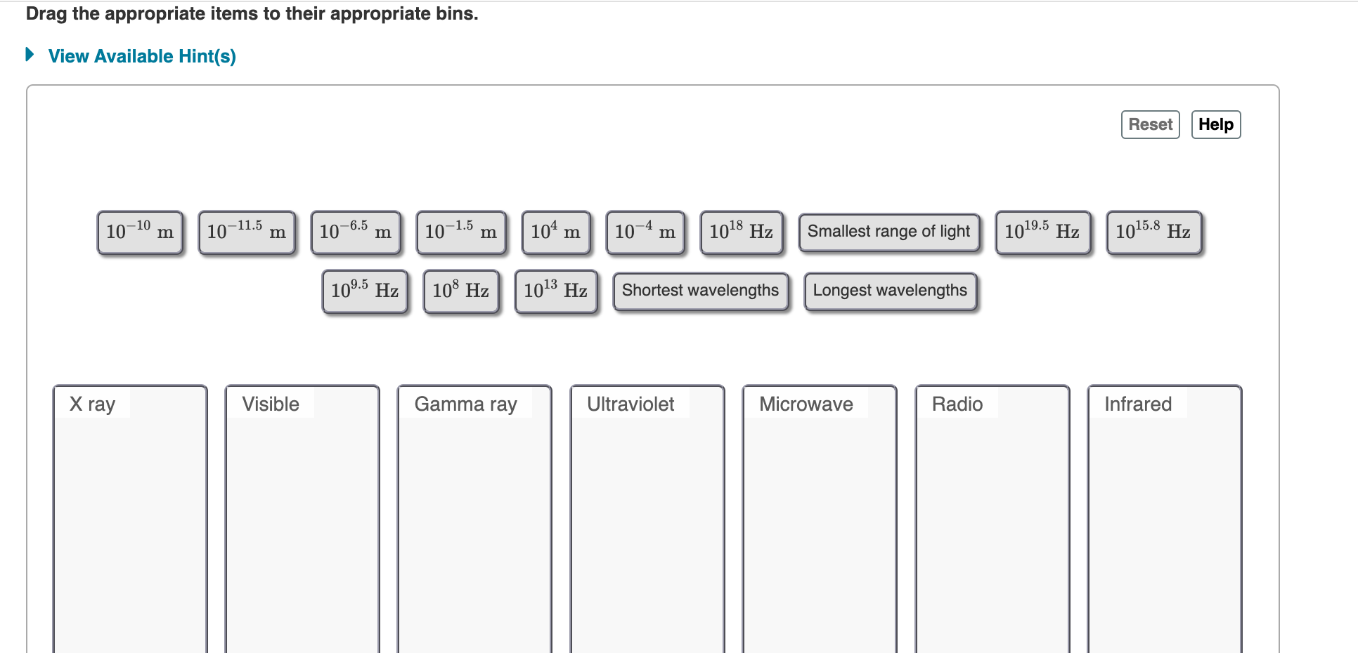 Solved In the PhET simulation window, the following light | Chegg.com
