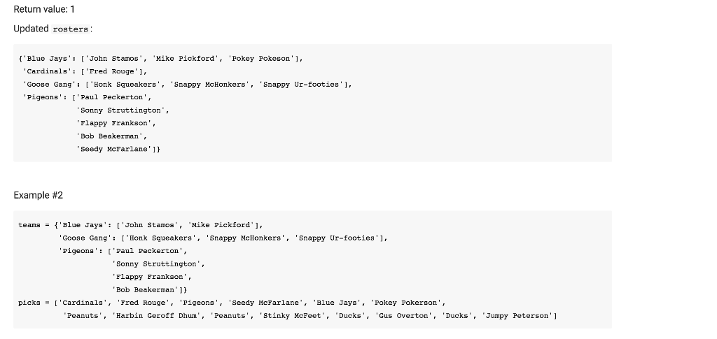 Solved - Part 2: Basketball Team Draft (10 points) Complete | Chegg.com